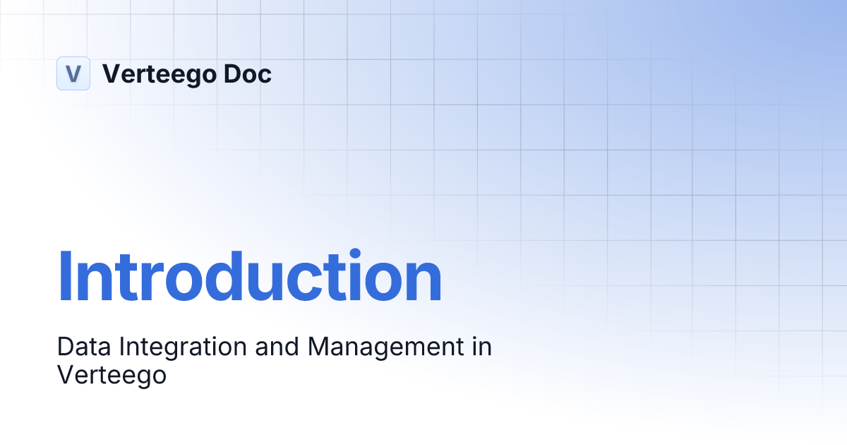 Introduction | Verteego Doc